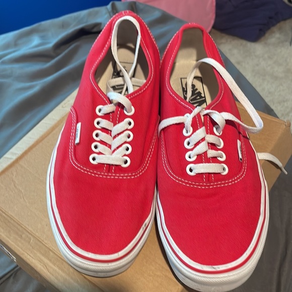 Vans | Shoes | Red And White Vans | Poshmark
